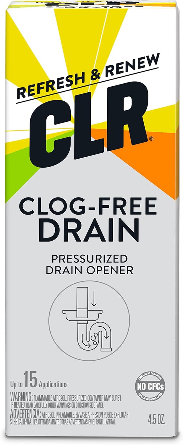 CLR Power Plumber Pressurized Drain Opener Plunger Kit, 4.5-Ounce Can ...