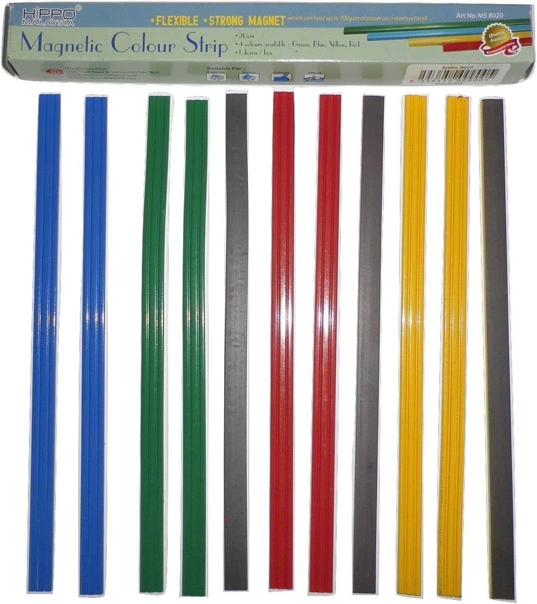 Amazon.com: 8 Inch Color Magnetic Bar/Strip for Whiteboard, Fridge ...
