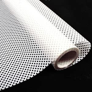 Amazon.com: Moyishi One-Way Perforated White Vinyl Privacy Window Film Adhesive Glass Wrap Roll ...