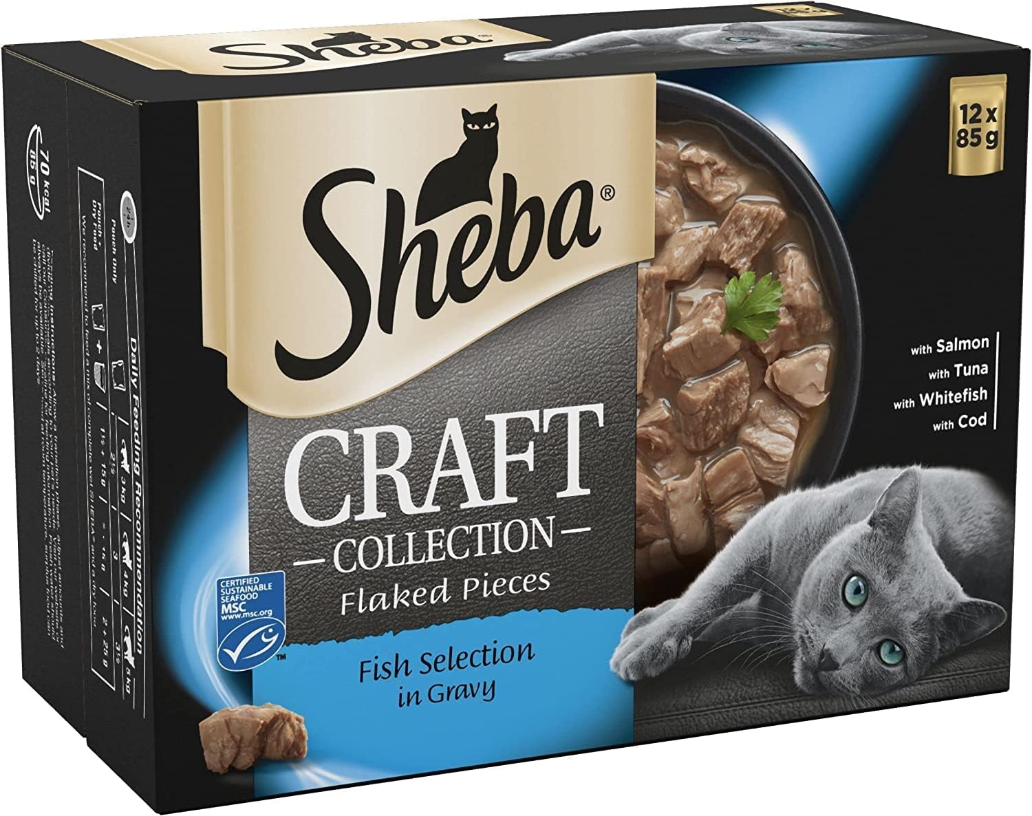 Sheba Fine Flakes, Wet Cat Food Pouches, Succulent Selection in Gravy ...