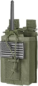 Amazon.com: FRTKK Tactical Radio Holder Radio Holster Molle Radio Pouch ...