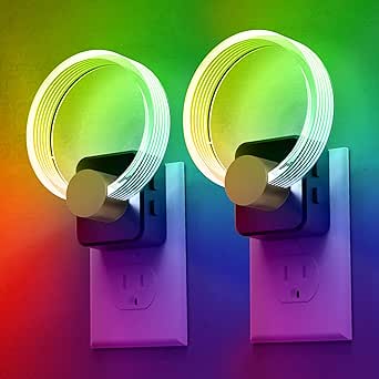 L LOHAS LED Night Lights Plug into Wall, Changing RGB Night Light with ...