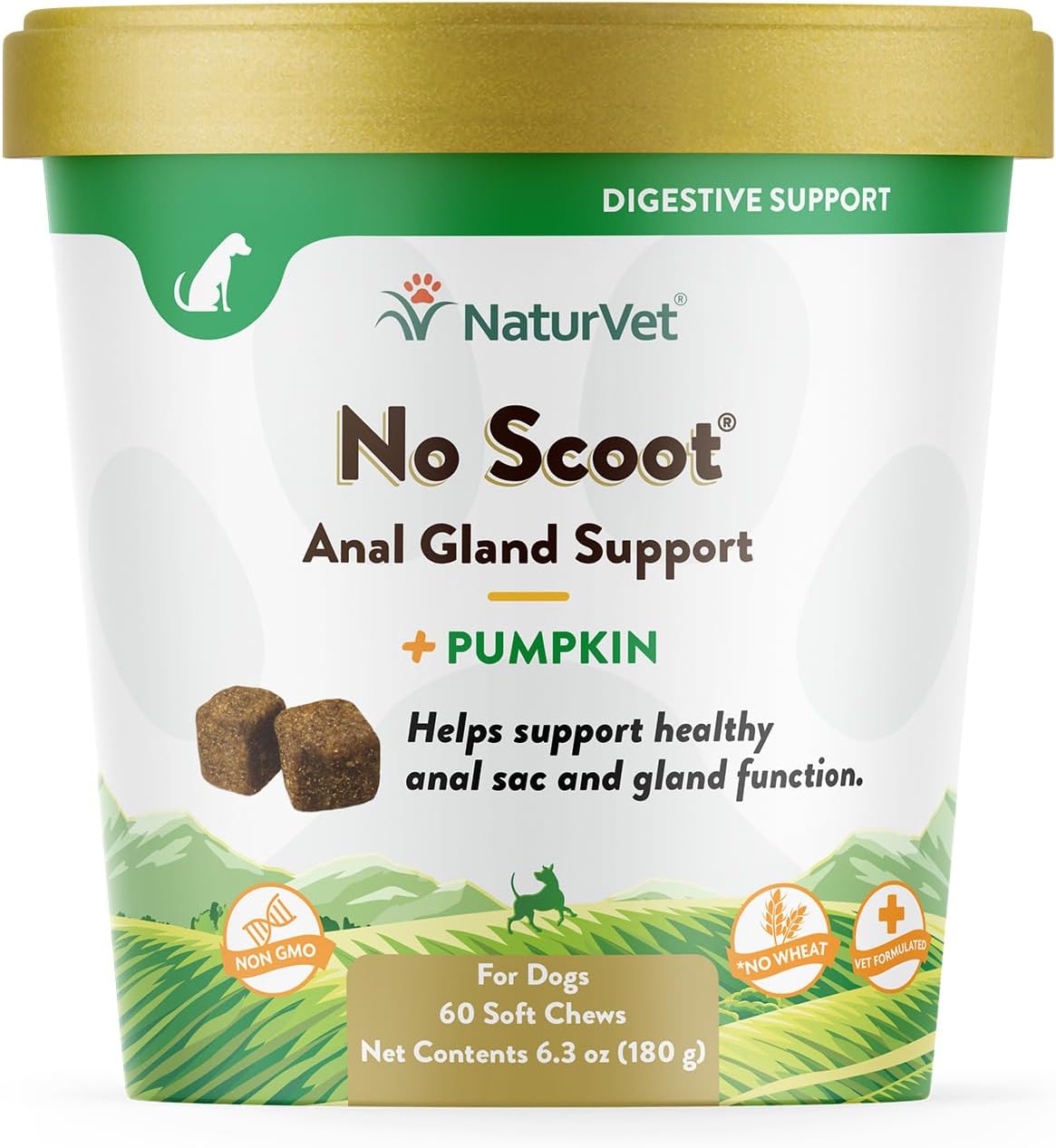Amazon.com : Vet Classics No Scoot Dog Supplements for Healthy Anal ...