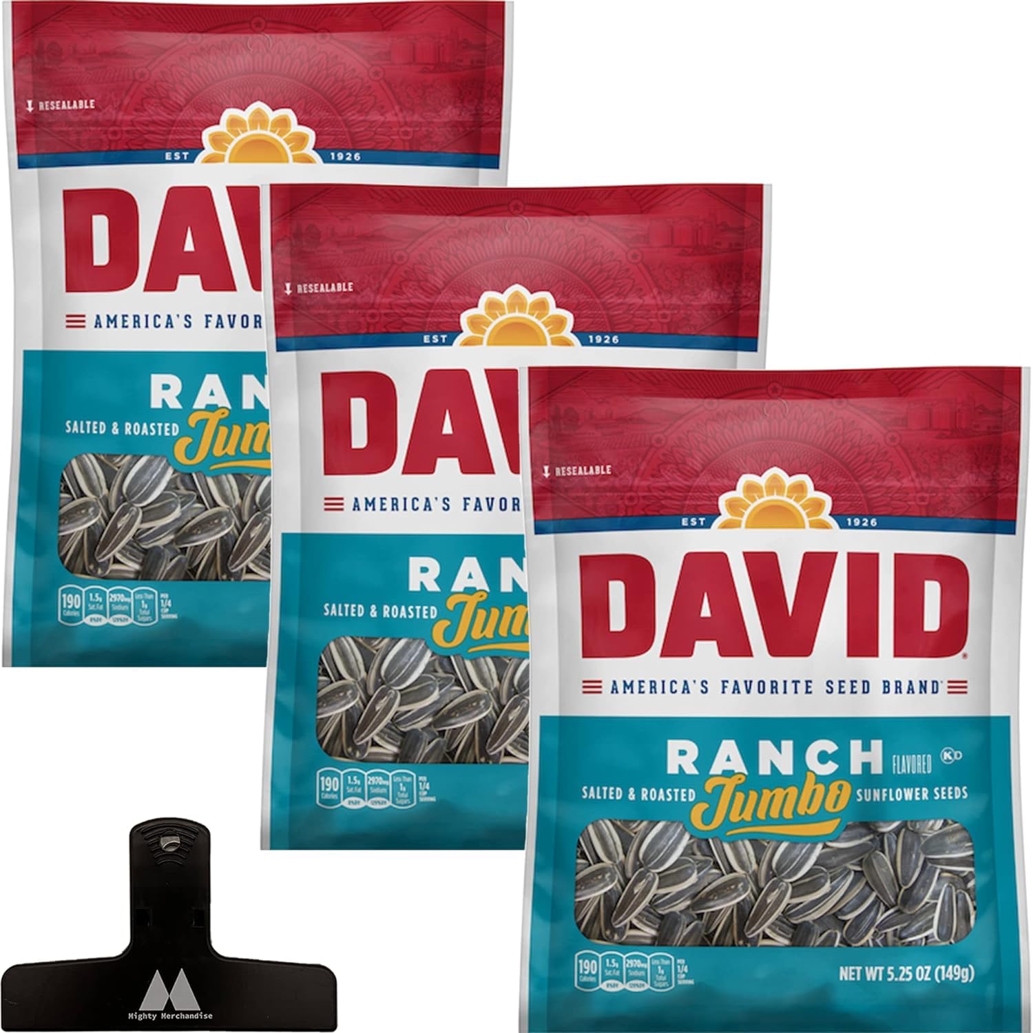 Amazon.com : David Ranch Flavored Sunflower Seeds - Salted & Roasted ...