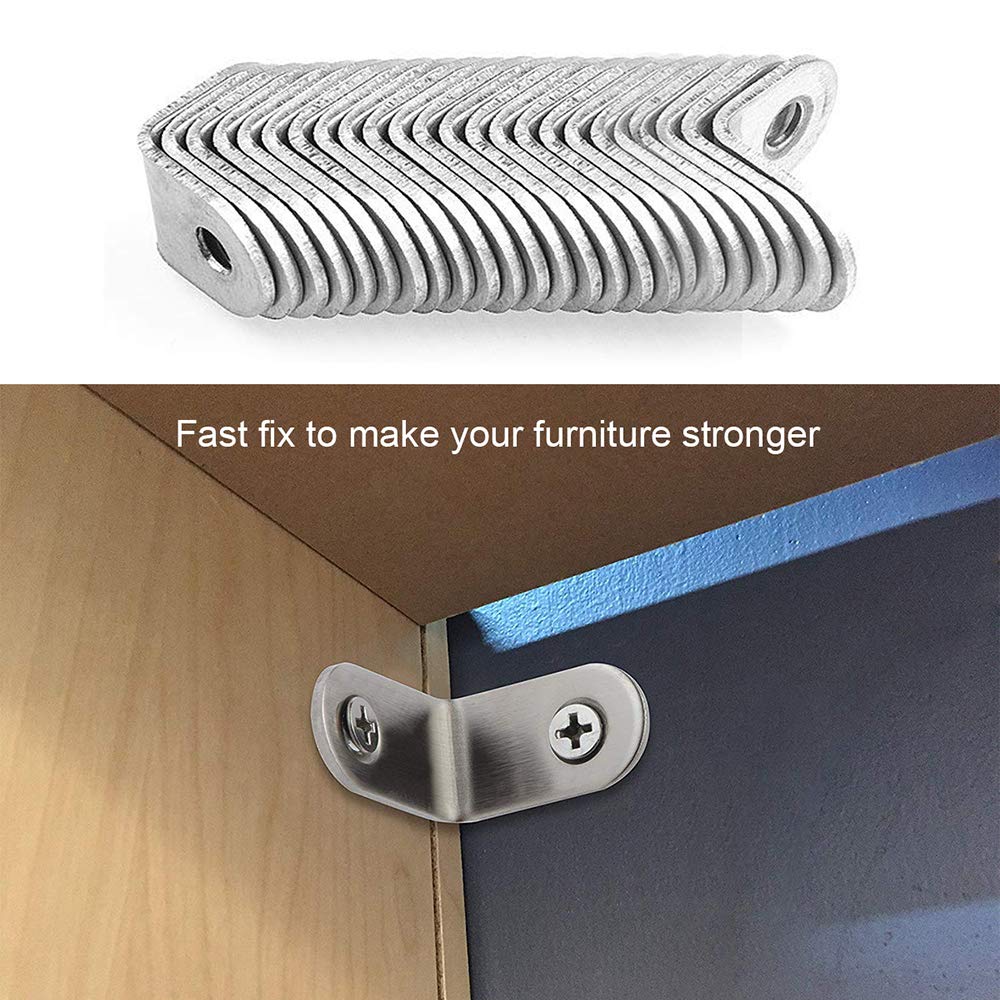 Teenitor 16 Pcs Corner Braces - 20x20mm 90 Degree Right Angle Brackets ...