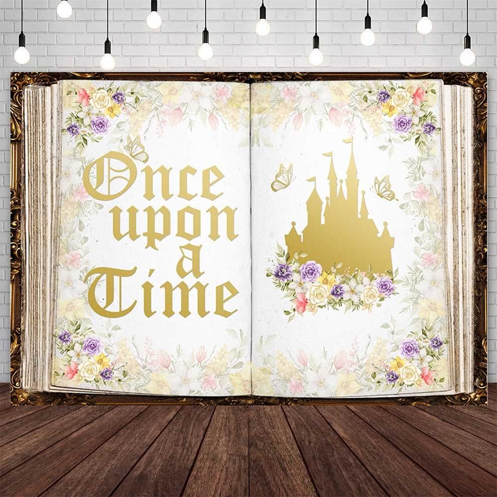Amazon.com : AIBIIN 7x5ft Once Upon a Time Backdrop Fairy Tale White ...