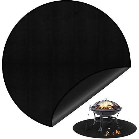 Amazon.com: 40" Round Fire Pit Mat 3-Layer Outdoor Under Grill Mat ...
