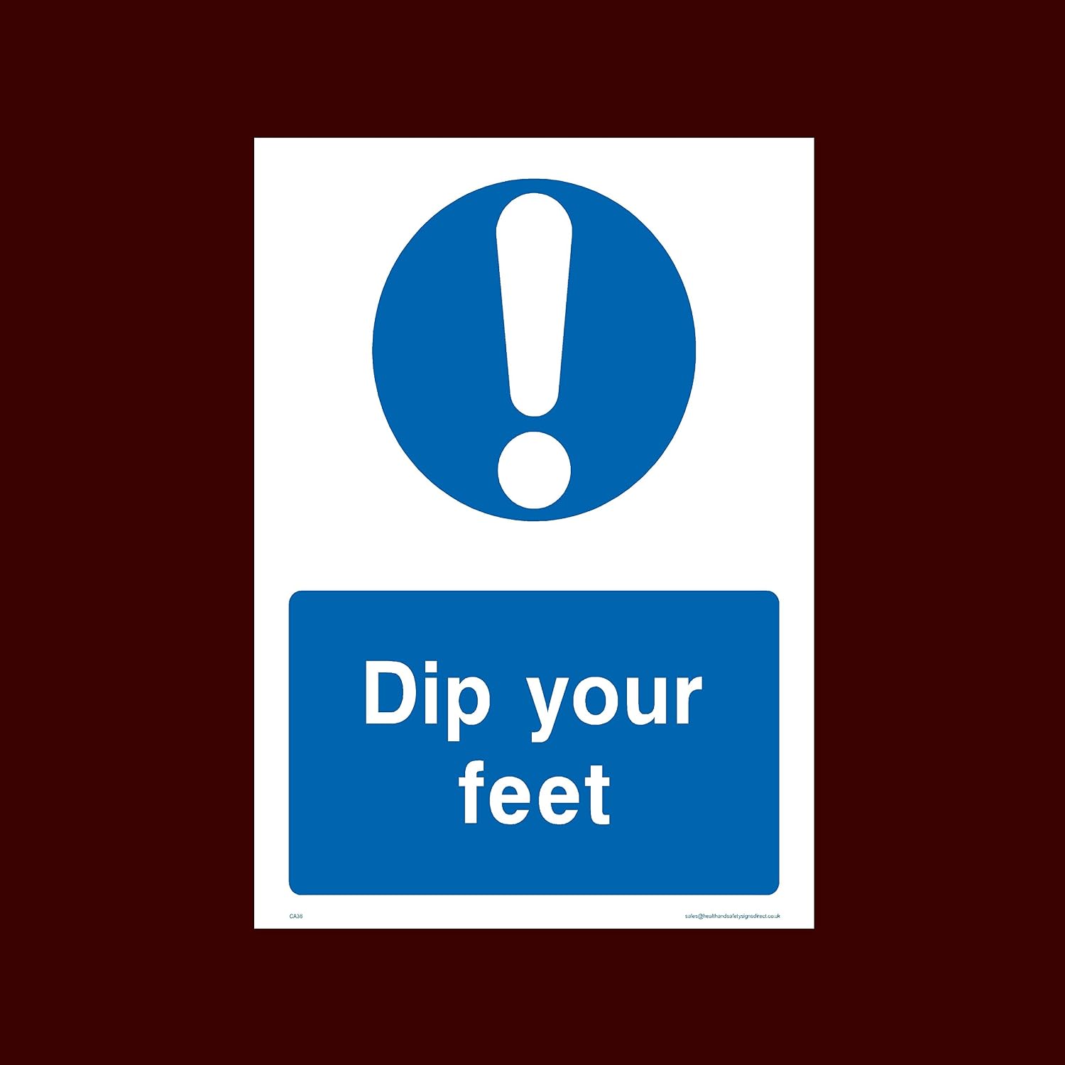 Dip Your Feet Plastic Sign - Warning, Farm, Dogs, Agriculture, Cattle ...
