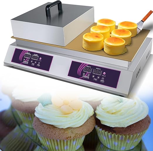 Commercial Electric Souffle Pancake Maker | Copper-Coated Griddle for ...