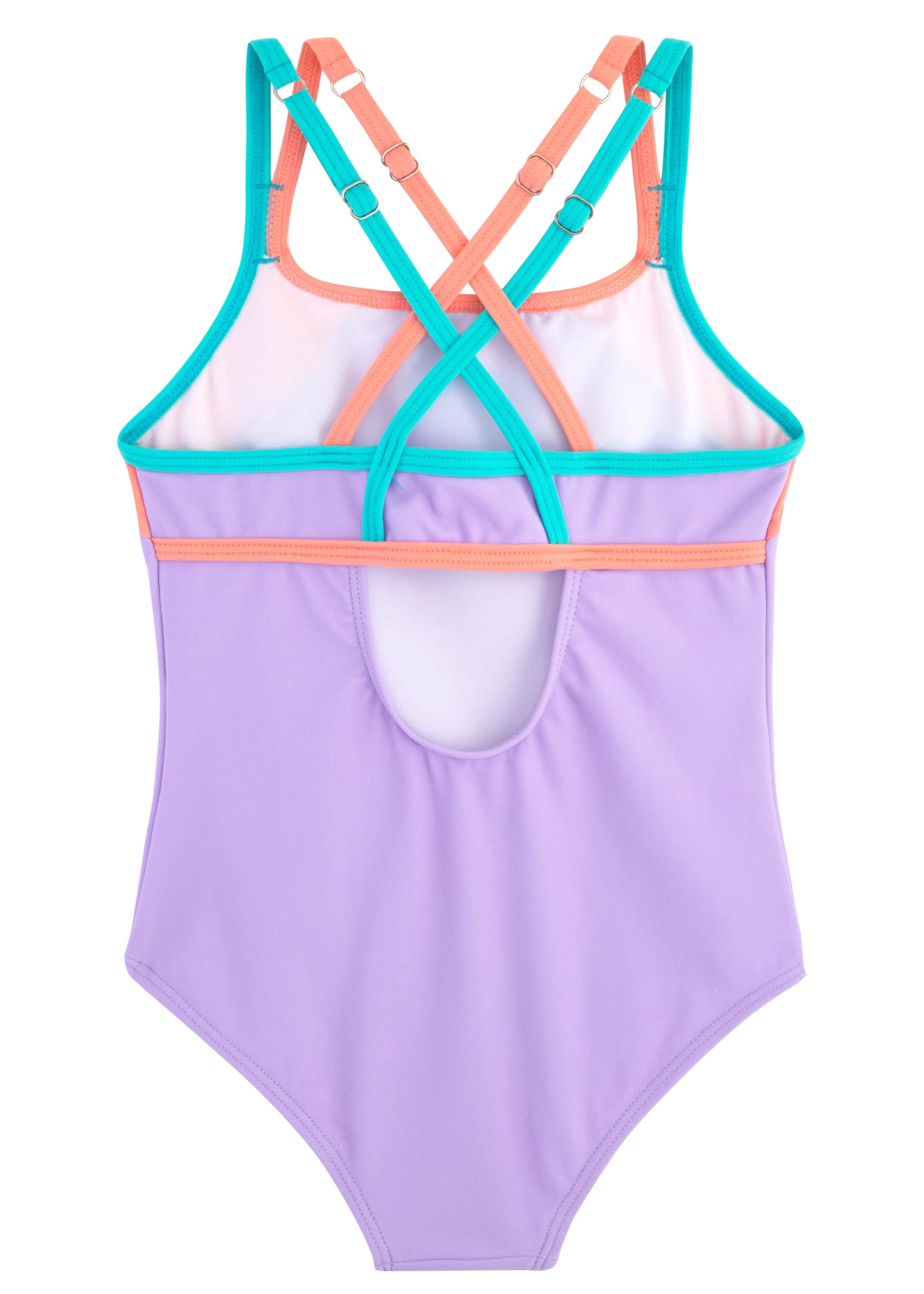 Snapklik.com : Belovance Girls Swimsuits Purple One Piece Athletic ...
