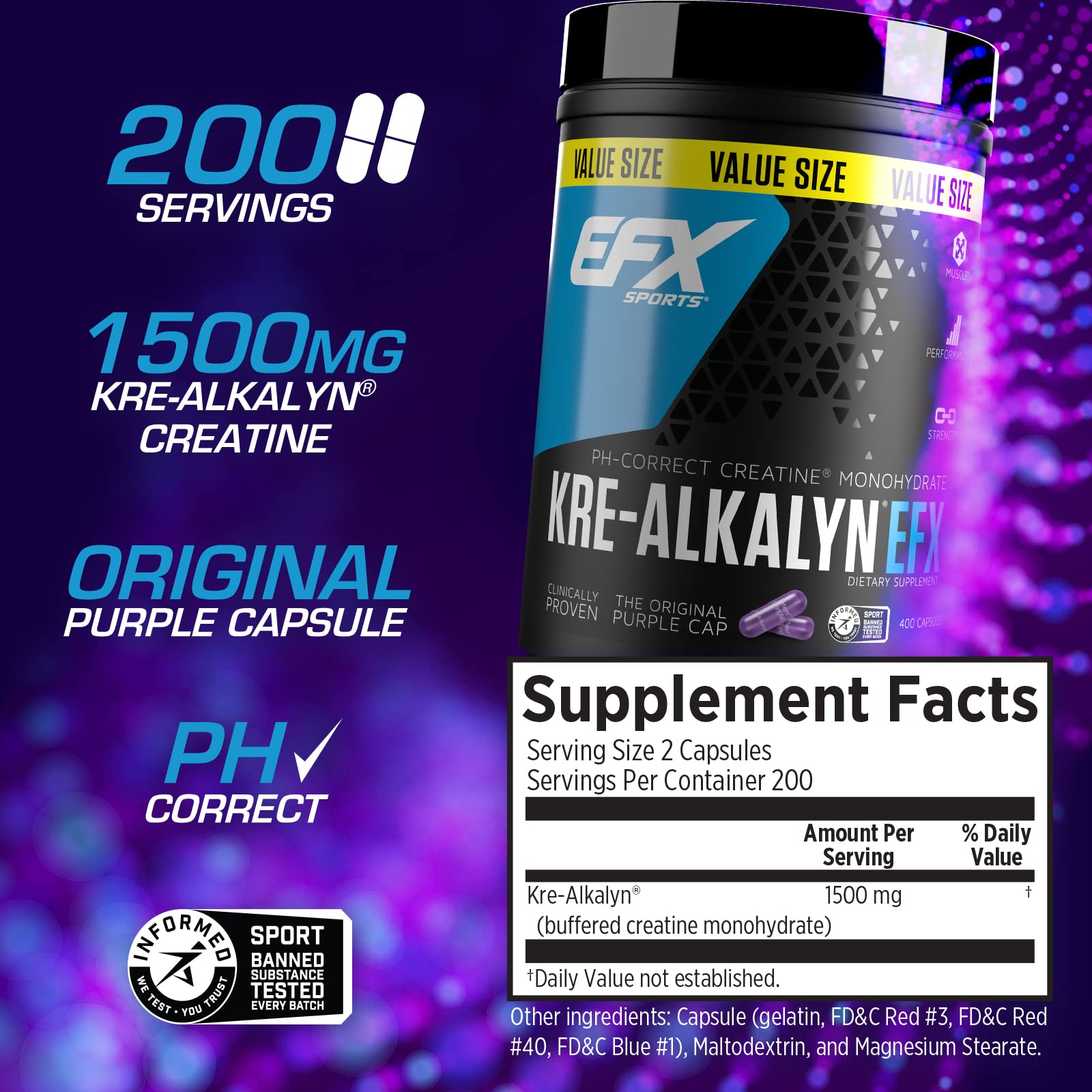 Snapklik.com : EFX Sports Kre-Alkalyn EFX pH Correct Creatine ...