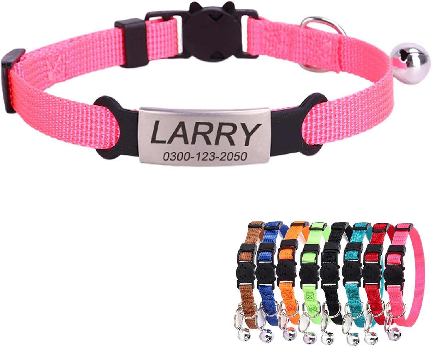 Personalized Kitten Cat Collar with Safe Breakaway Quick Release Buckle ...