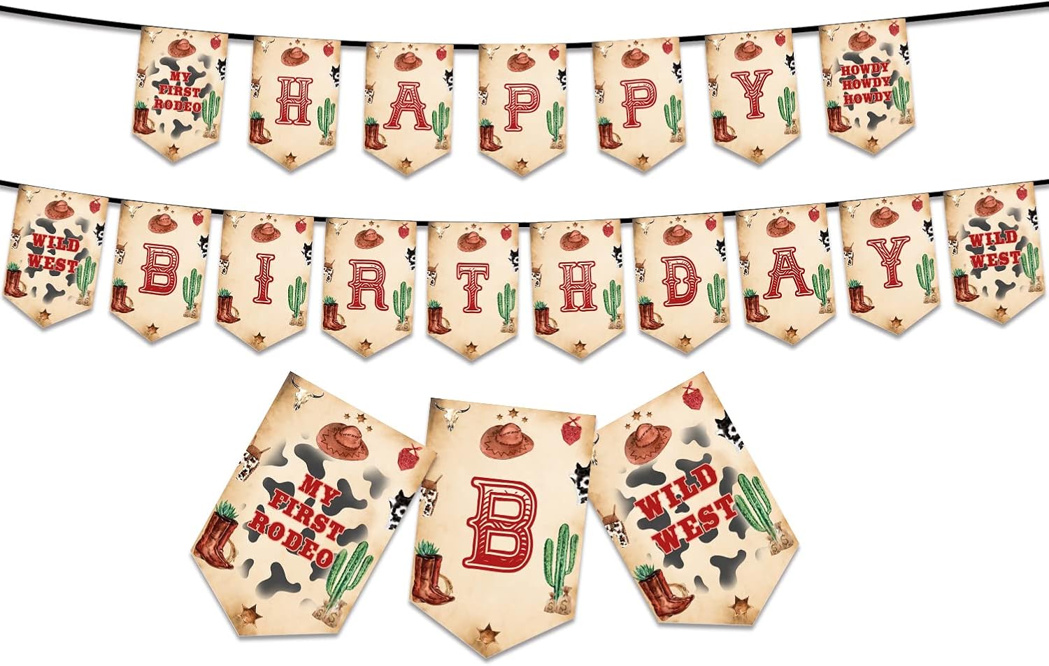 Amazon.com: My First Rodeo Banner for Kids Adults Rodeo Theme Birthday ...