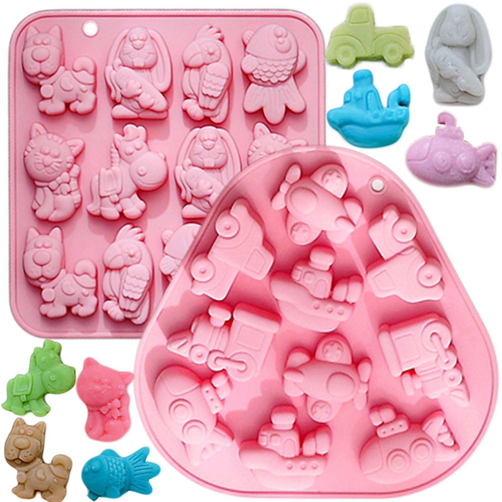 Amazon.com: Animal Molds Silicone 2pcs 3D Car Silicone Molds Chocolate ...