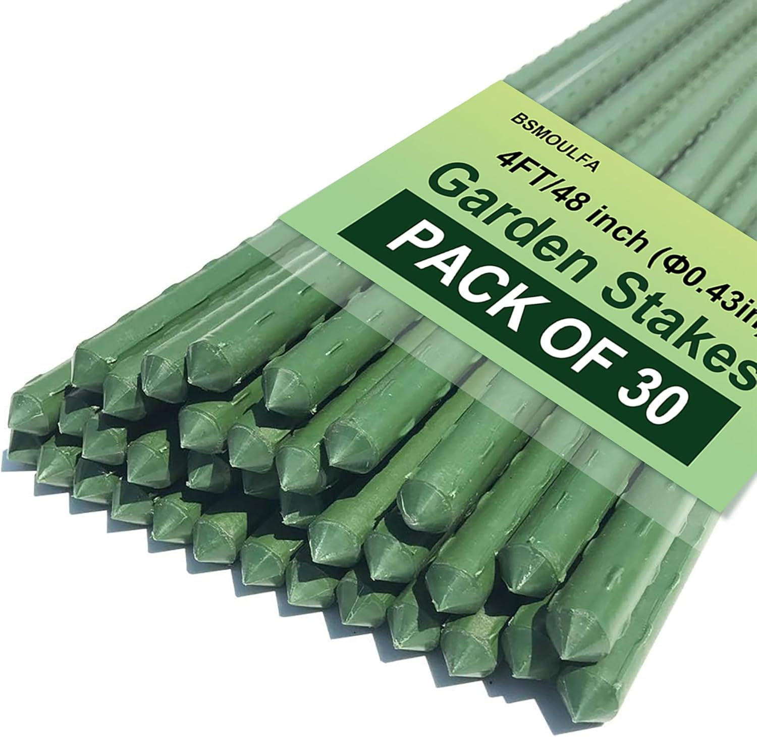 Amazon.com : Garden Stakes 4ft, Metal Plant Stakes 4 Feet 30 Pack for ...