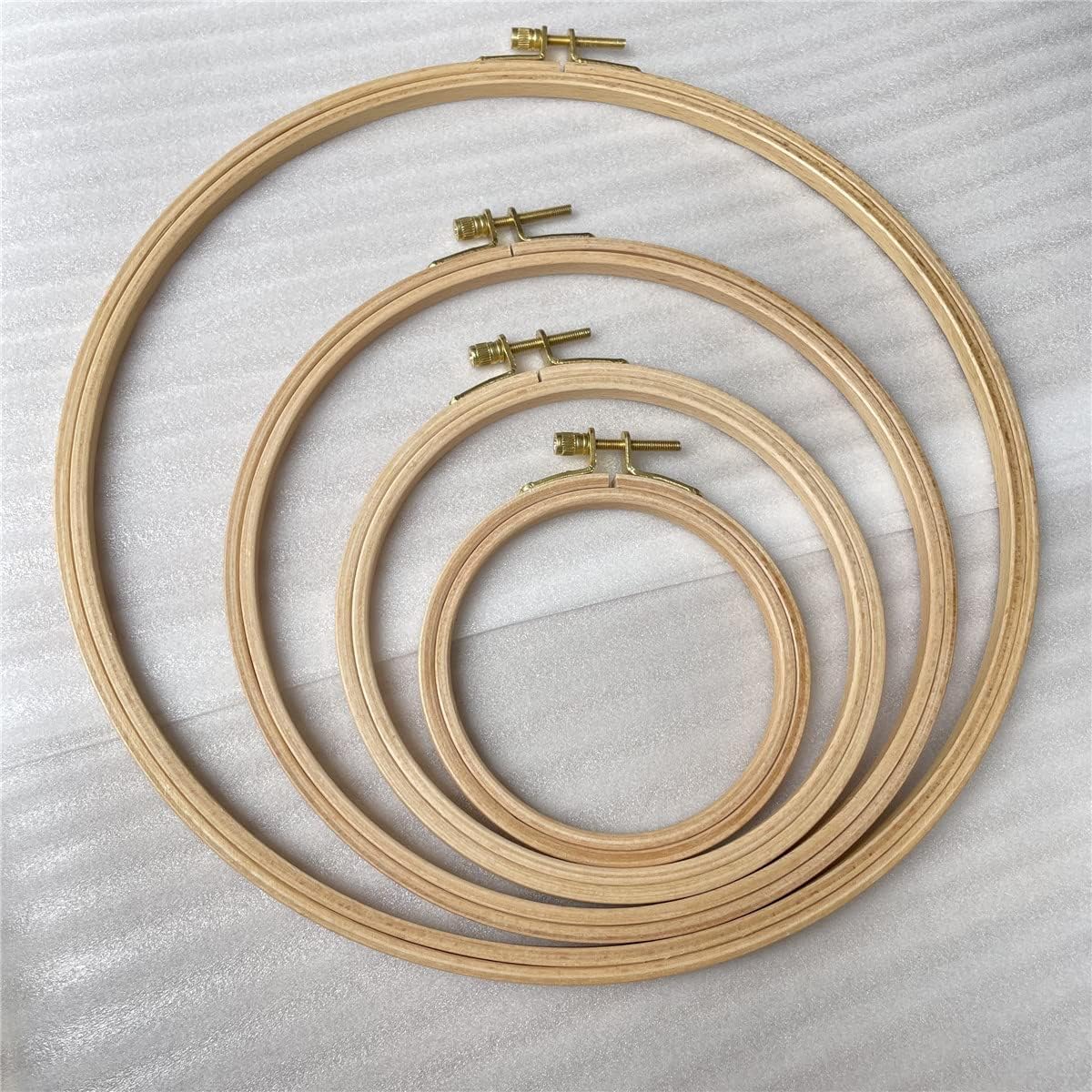 Amazon.com: Set of 4PCS, Round Wooden Embroidery Hoops Set, 4'' 6'' 8 ...