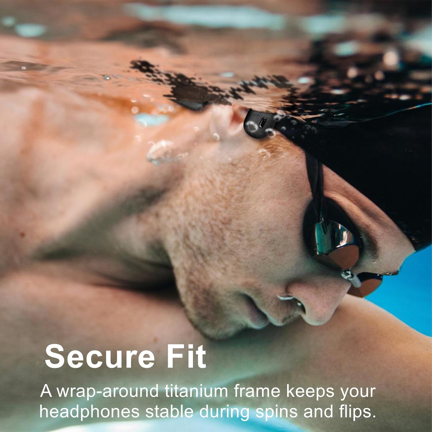 Bone Conduction Headphones,Swimming Headphones IPX8 Waterproof,Built-in ...