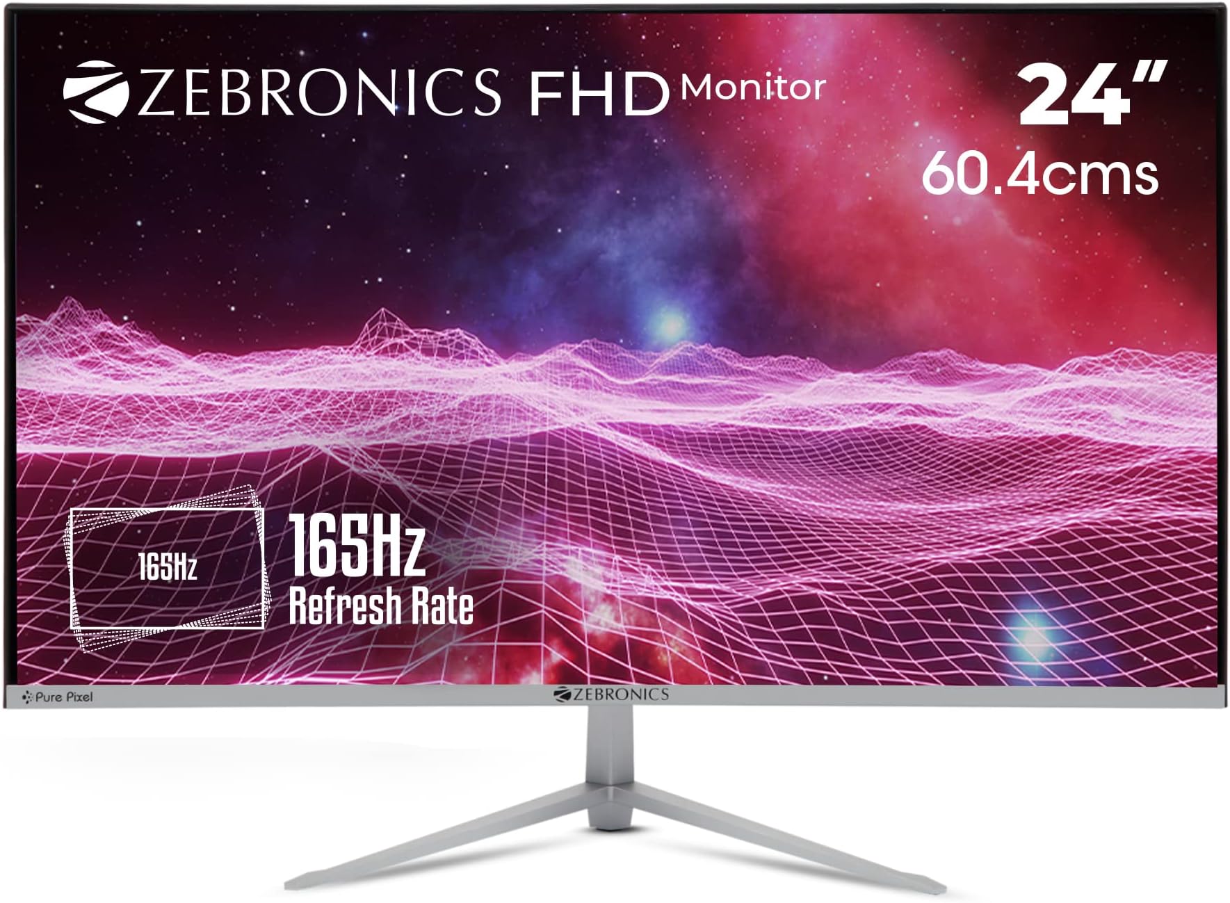 (Refurbished) ZEBRONICS A24Fhd Slim Gaming Led Monitor With 60.4Cm (24 ...