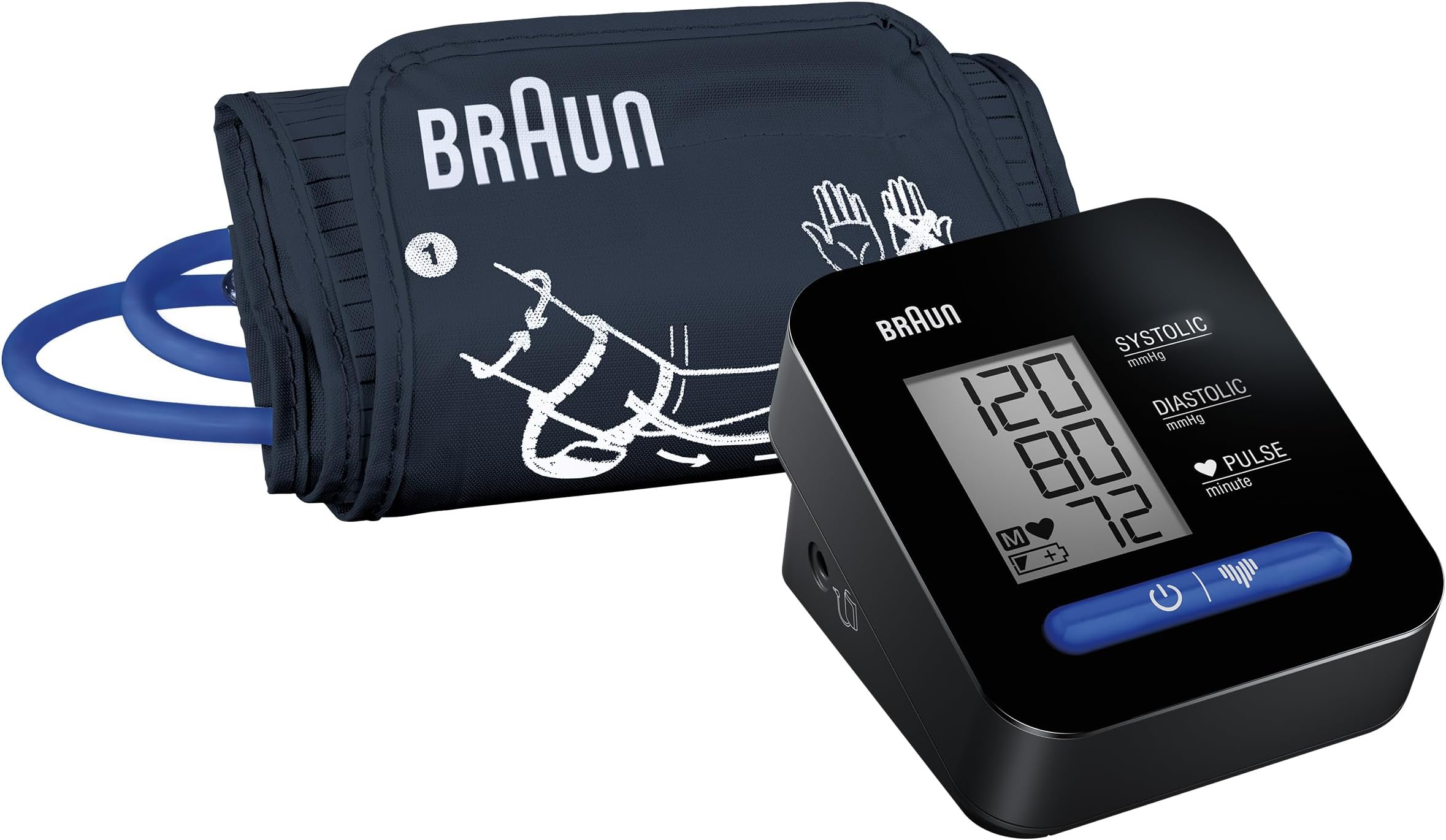 Amazon.com: Braun ExactFit 1 Upper Arm Digital Blood Pressure Monitor ...