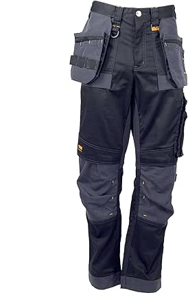 Amazon.com: DEWALT Workwear Harrison Slim Fit Stretch Black/Grey Work ...