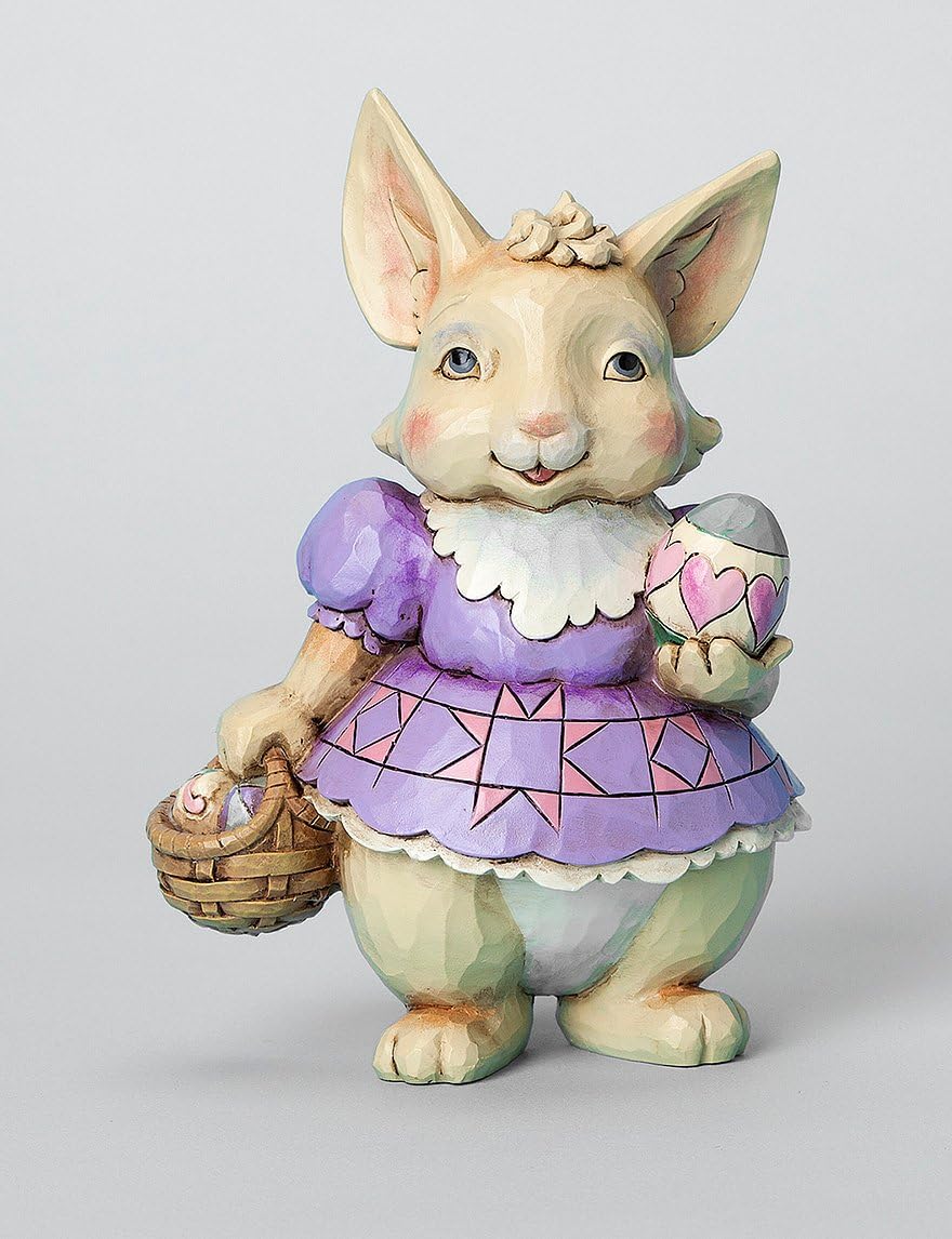 Jim Shore Bunny With Egg And Basket Figurine : Amazon.ca: Home