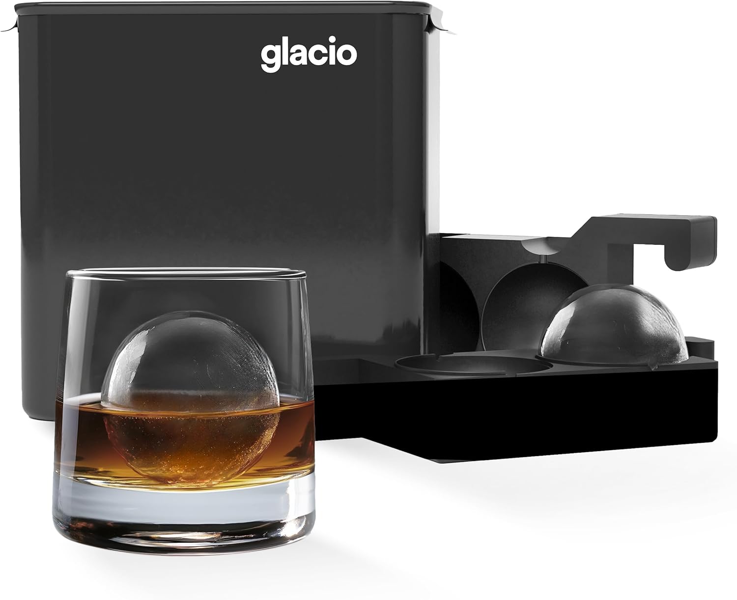 Amazon.com: glacio Clear Ice Ball Maker - Crystal Clear 2.4-Inch Ice ...