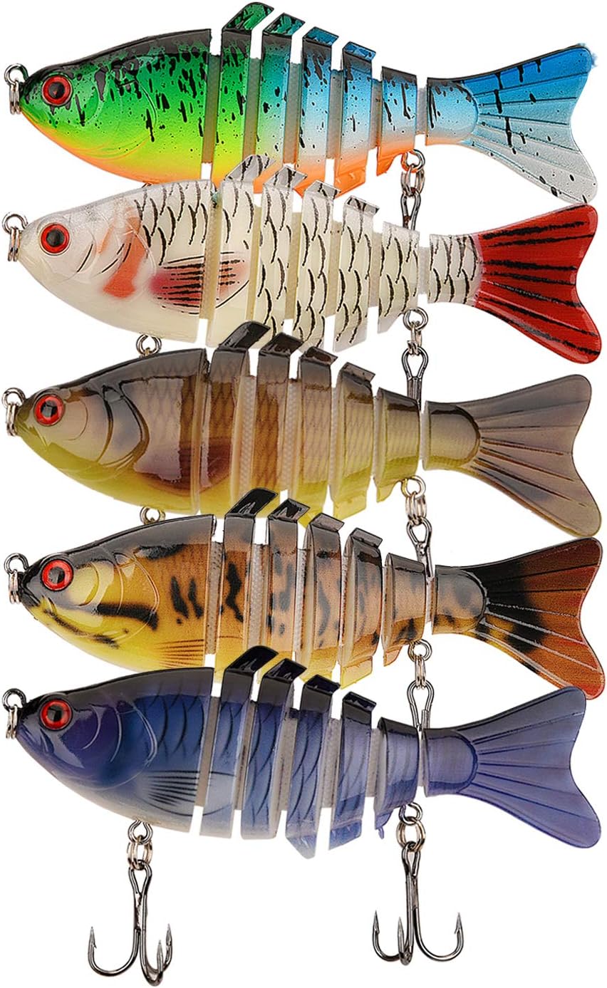 Lifelike Bionic Swimbaits Saltwater Freshwater for Bass Trout Perch ...