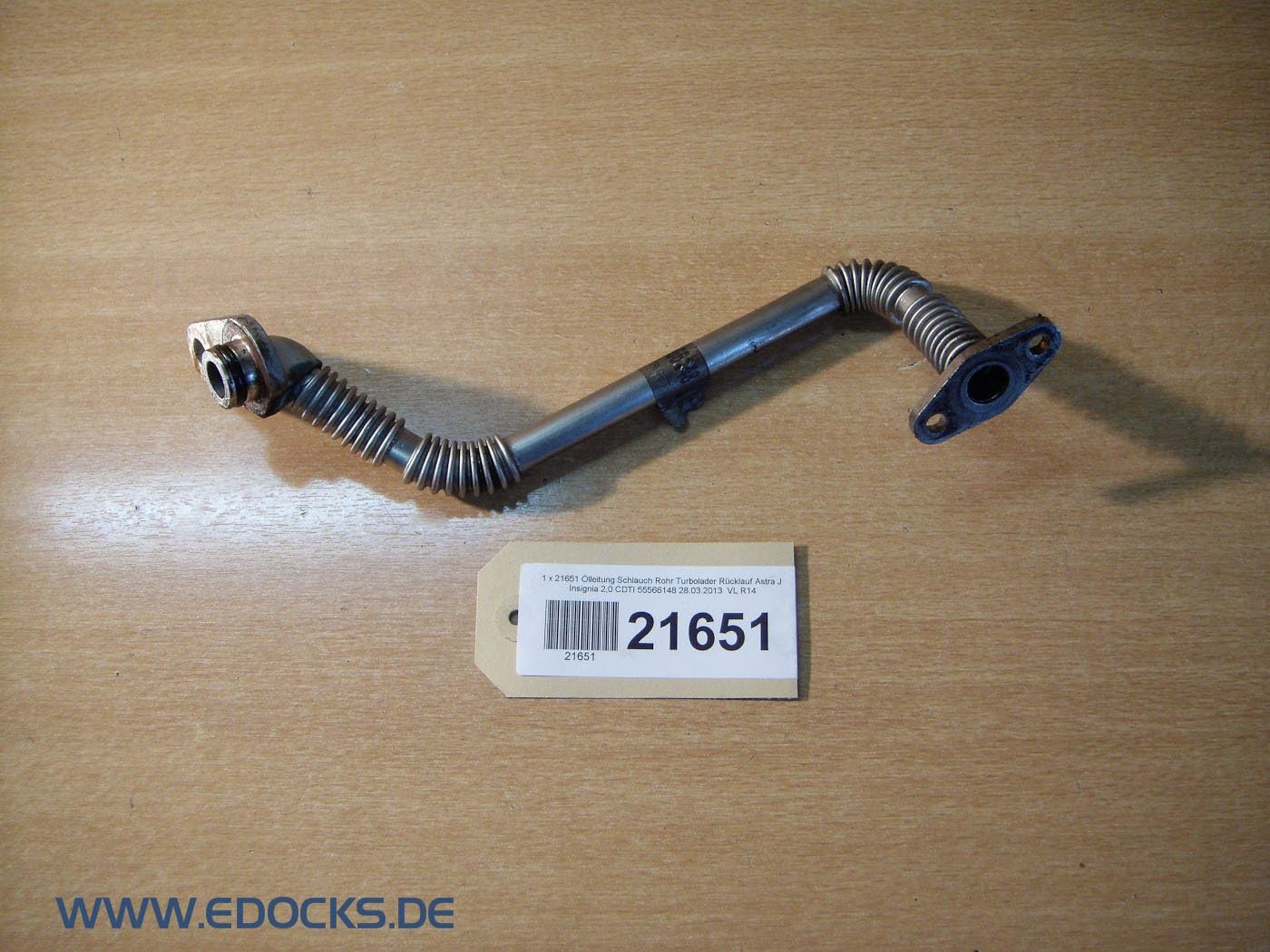 Ölleitung Schlauch Rohr Turbolader Rücklauf Astra J Insignia 2,0 CDTI ...