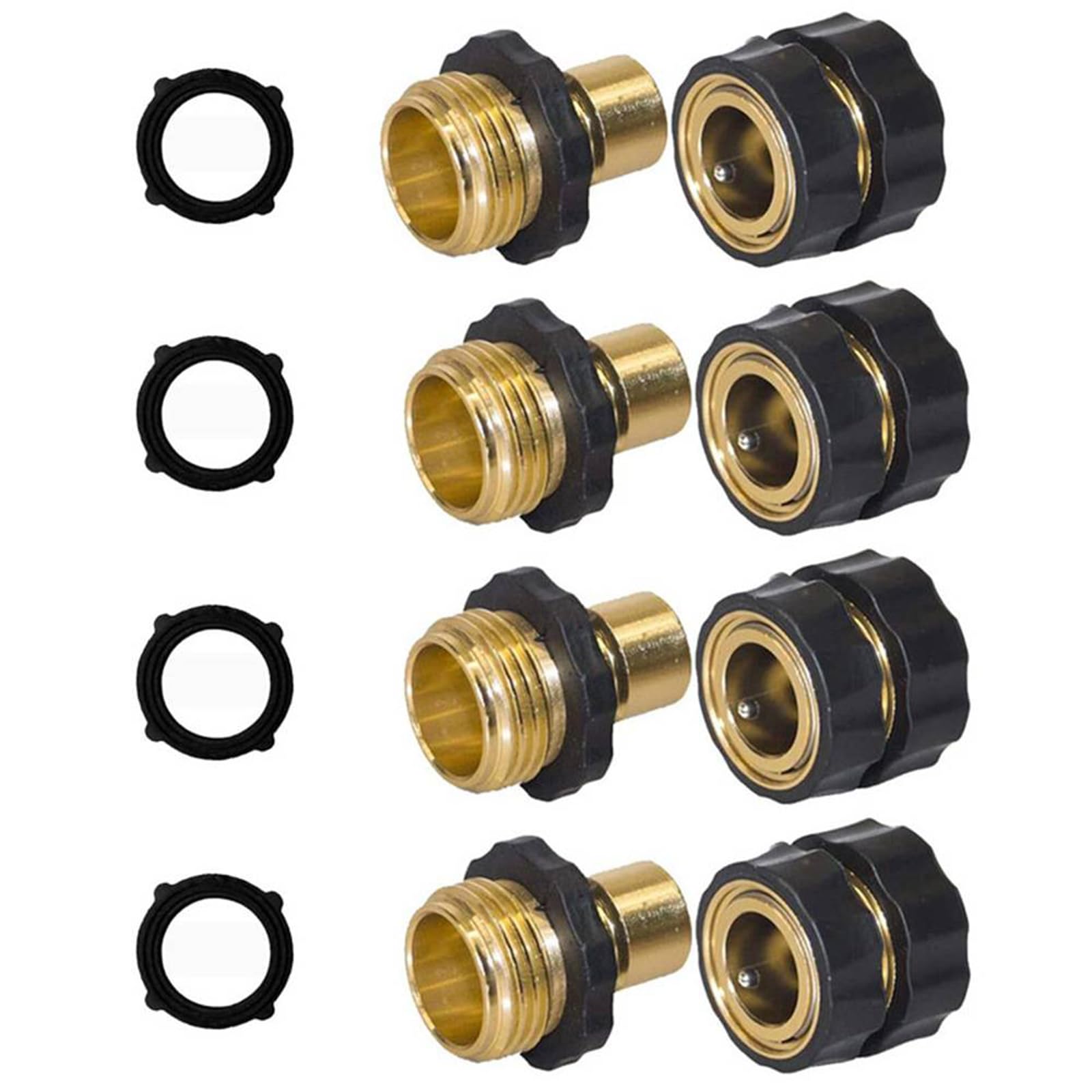 Buy Wisfunlly Garden Hose Quick Connectors, Hose Tap Connector 3/4 Inch ...