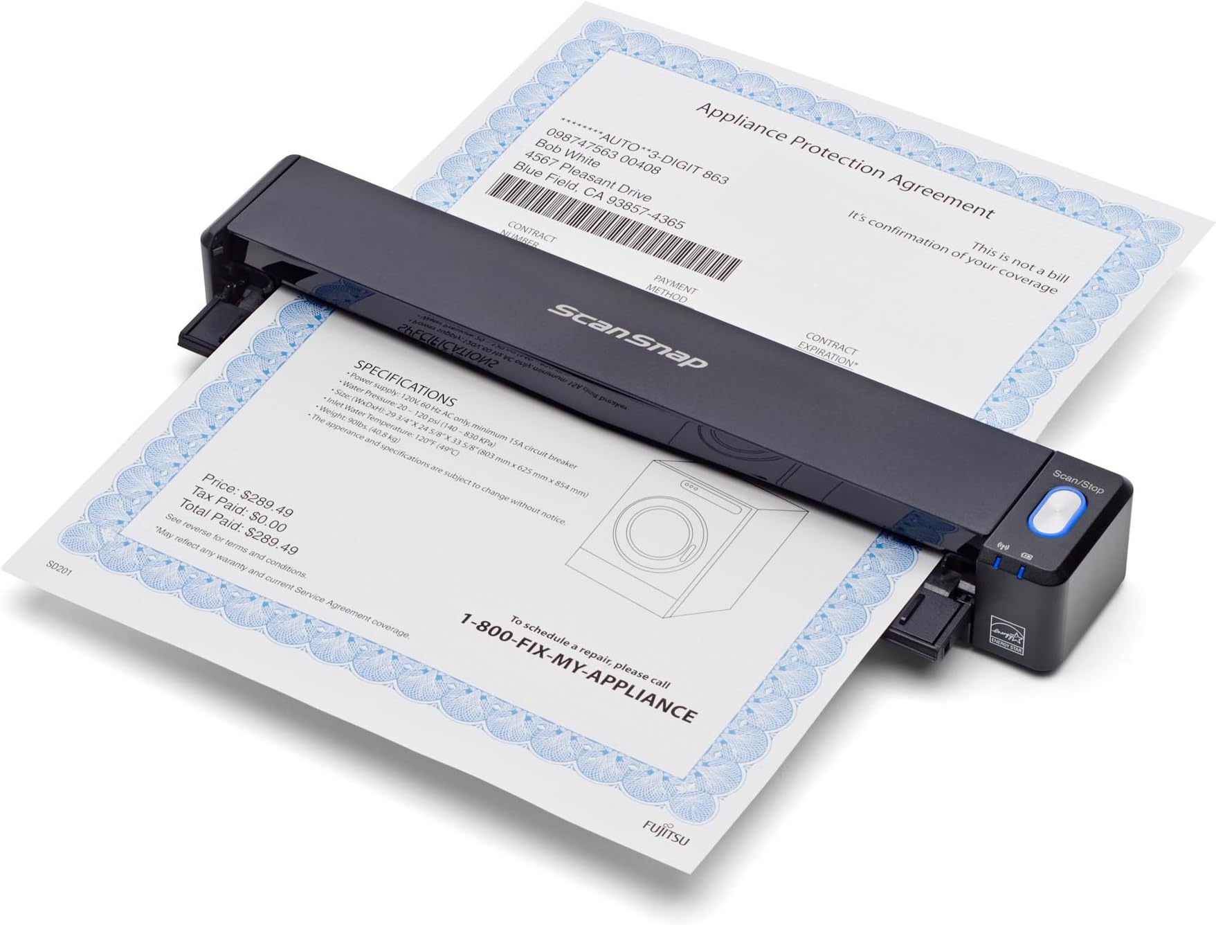 Amazon.com: ScanSnap iX100 Wireless Mobile Portable Scanner for Mac or ...