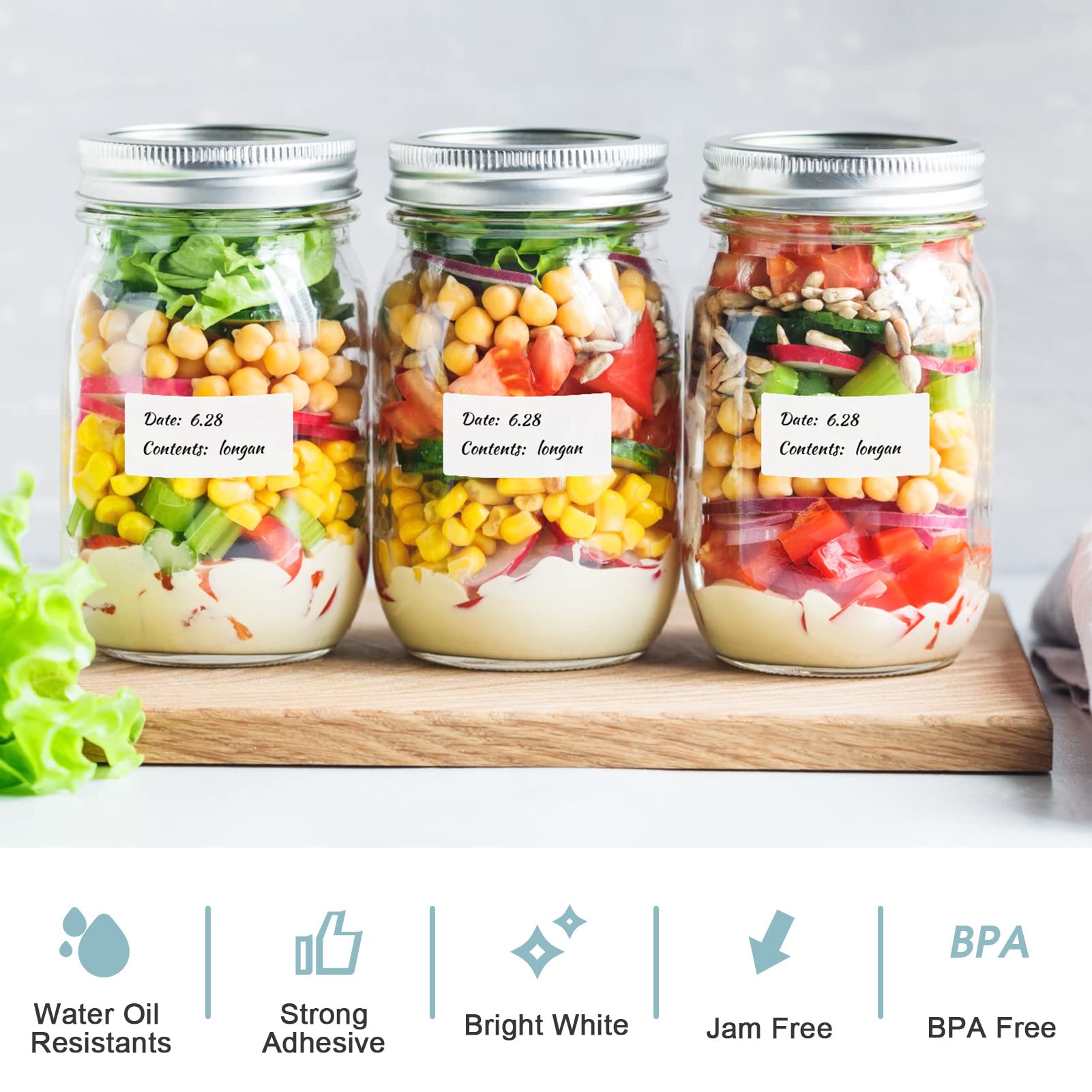 Snapklik.com : 1000 Removable Freezer Labels 1x2 Inch, Waterproof Oil ...