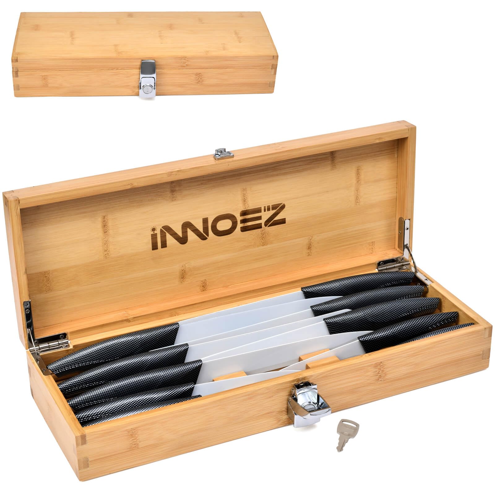 Amazon.com: Bamboo Kitchen Knife Holder Lock Box - Knife Drawer ...