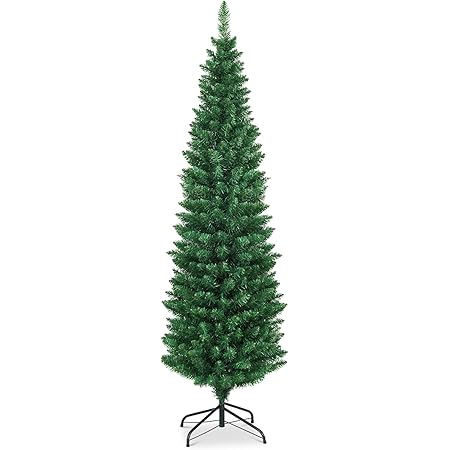 Amazon.com: Goplus 5FT Pencil Christmas Tree, Artificial Slim Skinny ...