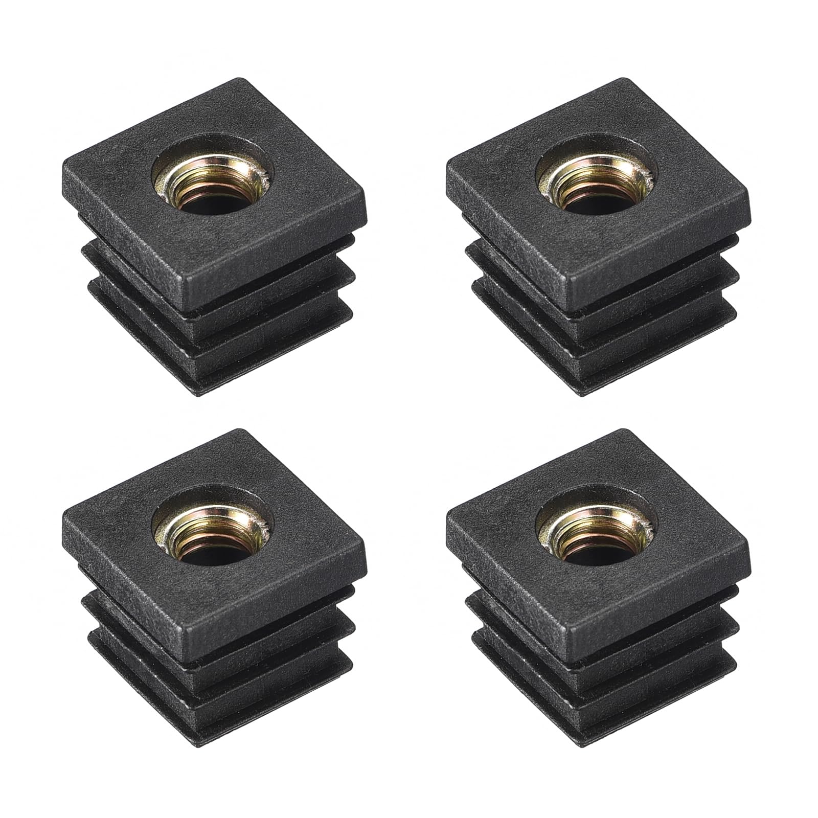 Amazon.com: uxcell 4Pcs Inserts for Square Tubes with M8-1.25mm Thread ...