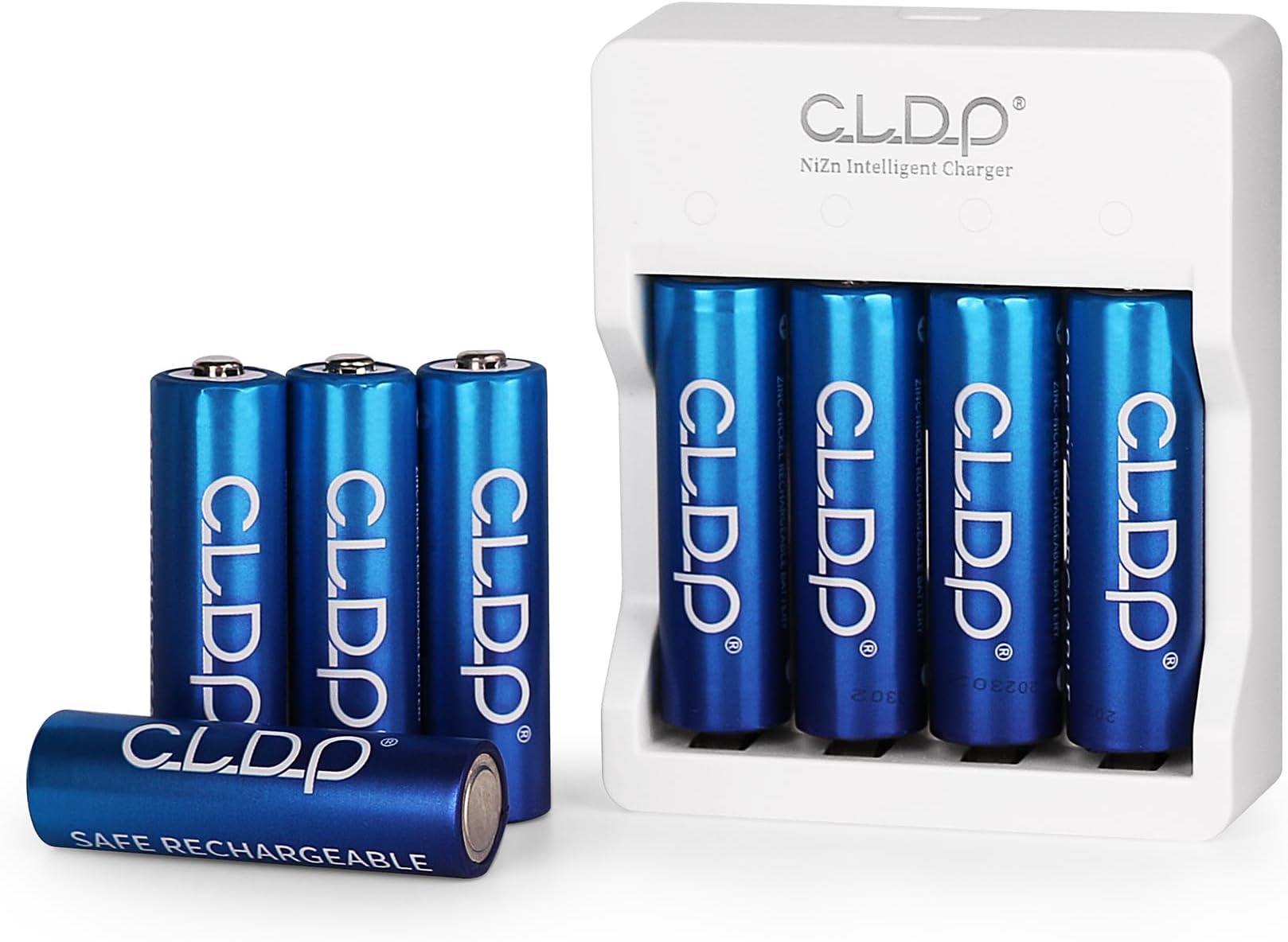 Amazon.com: CLDP Rechargeable AA Batteries 8 Pack with 4 Bay Charger, 1 ...