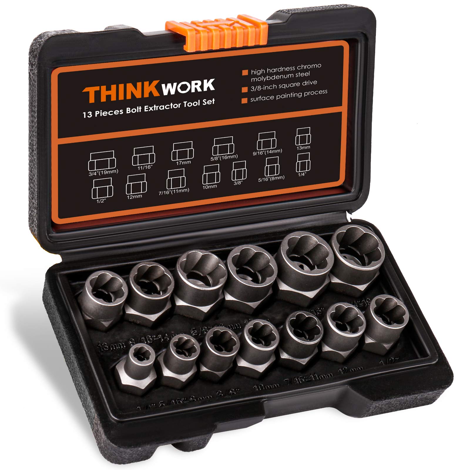 Buy Thinkwork Impact Bolt Extractor Set 13 1 Pieces Nut Removal Tool