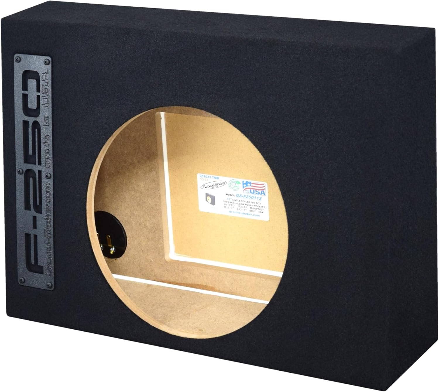 Amazon.com: 12" Single Sealed Shallow/Slim Sub Box Subwoofer Enclosure ...