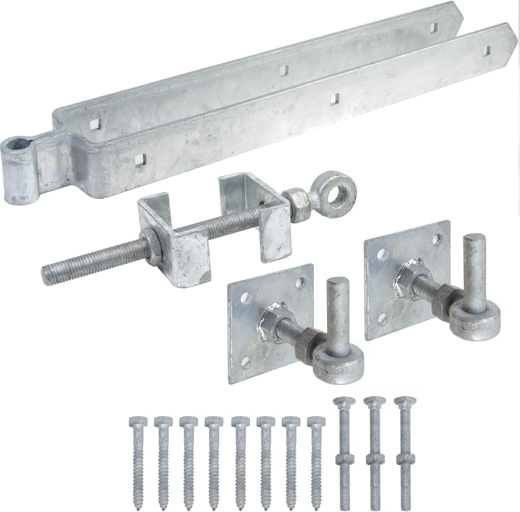 Adjustable 24" Double Strap Gate Hinge Set : Amazon.co.uk: DIY & Tools