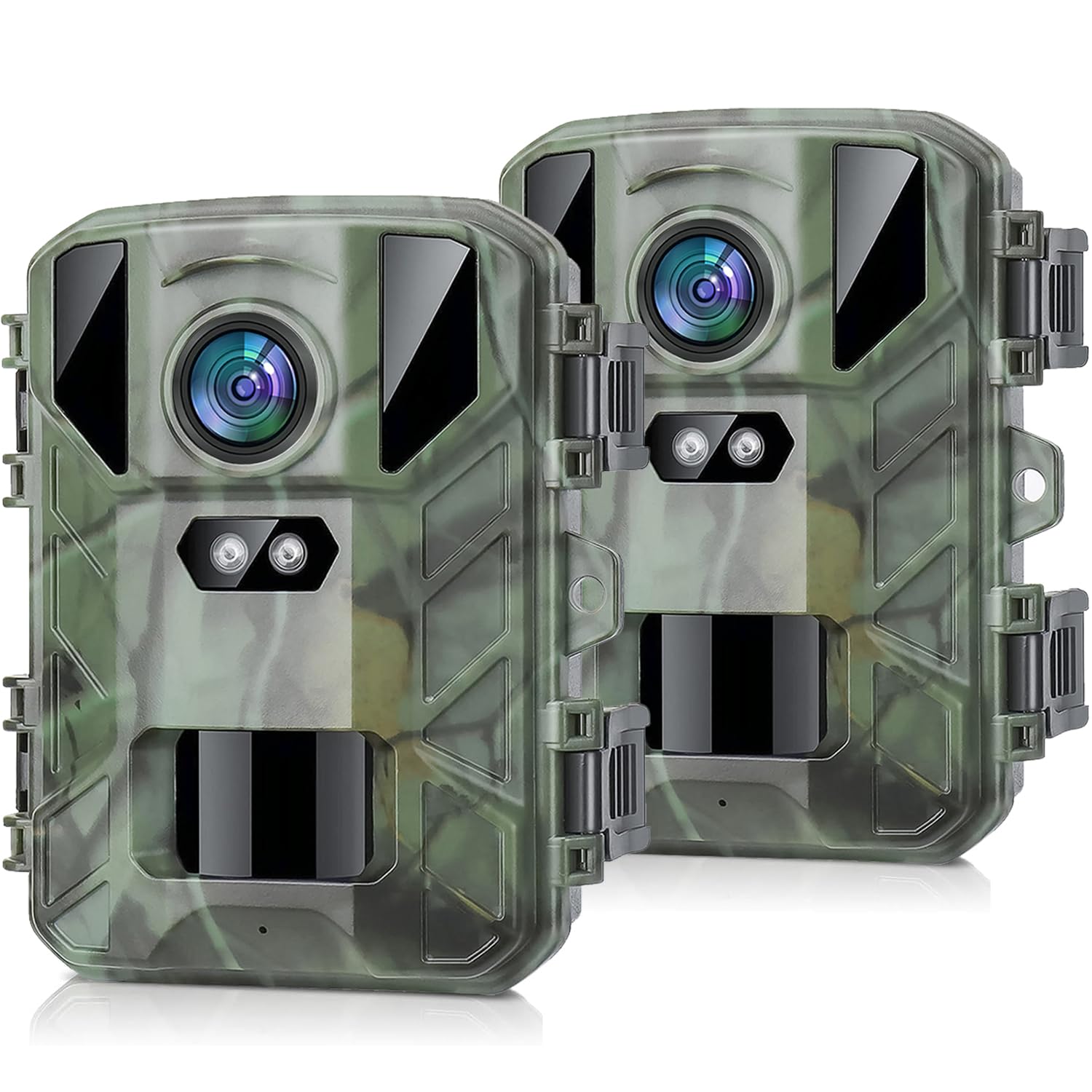 Mini Trail Cameras 2Pack 24MP 1080P Game Camera with Fast 0.2s Motion ...