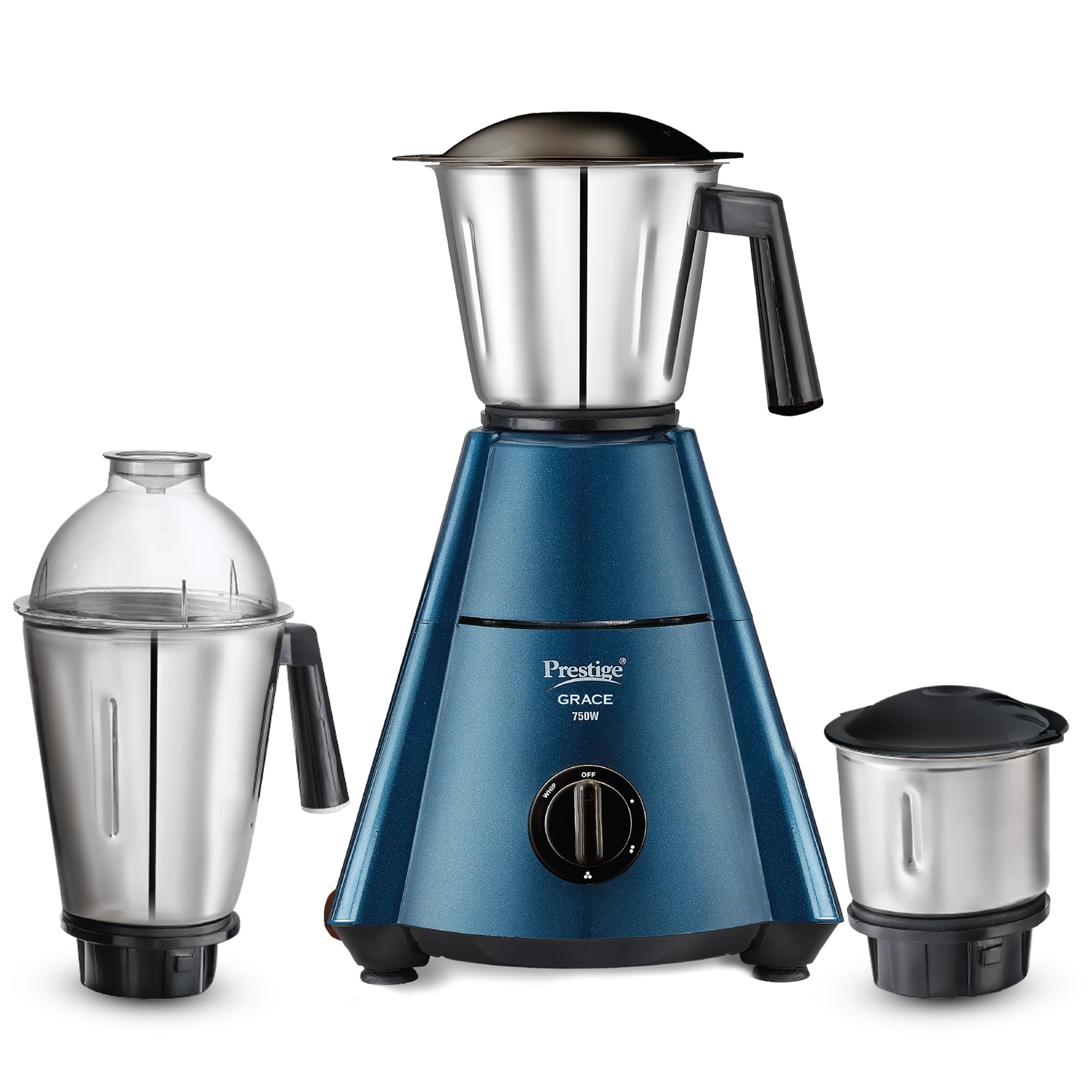 Buy Prestige Grace 750 Watts Mixer Grinder With 3 Stainless Steel Jars ...