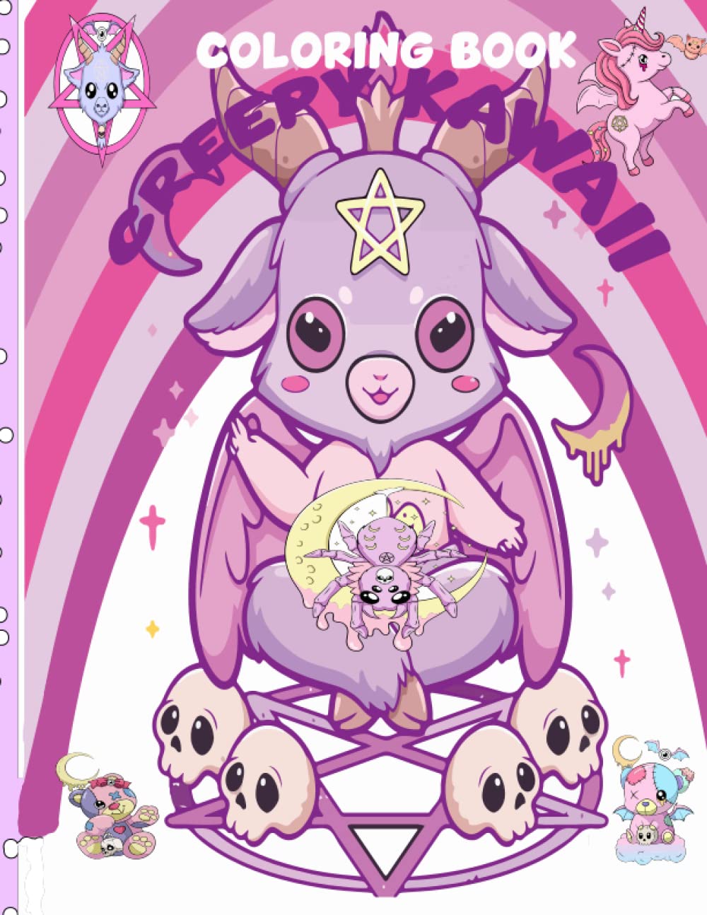 Buy Creepy Kawaii Coloring Book: 25+ Pastel Goth Spooky,Creepy, Cute ...