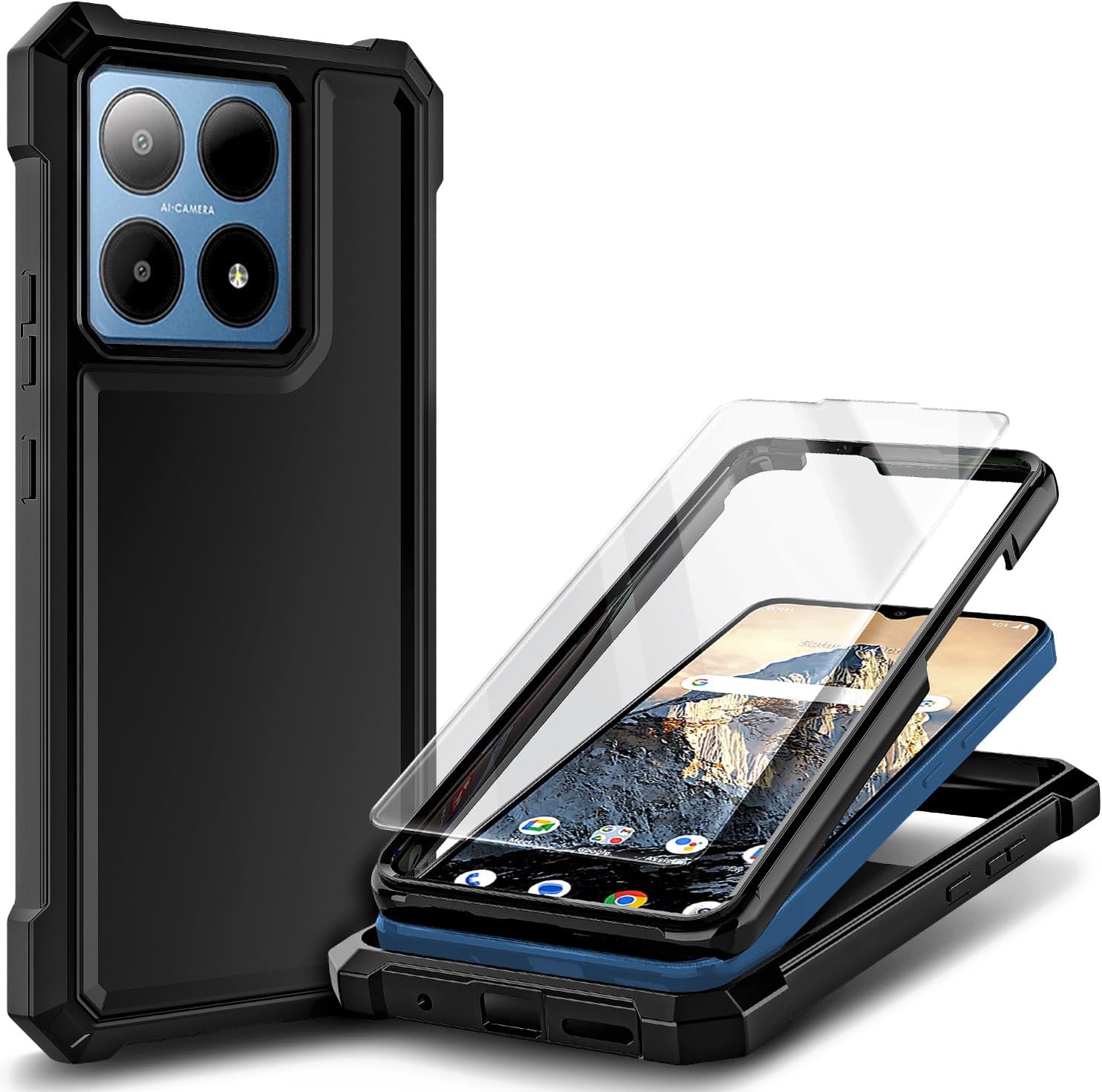 Amazon.com: YJROP for Boost Summit 5G Case with Tempered Glass Screen ...