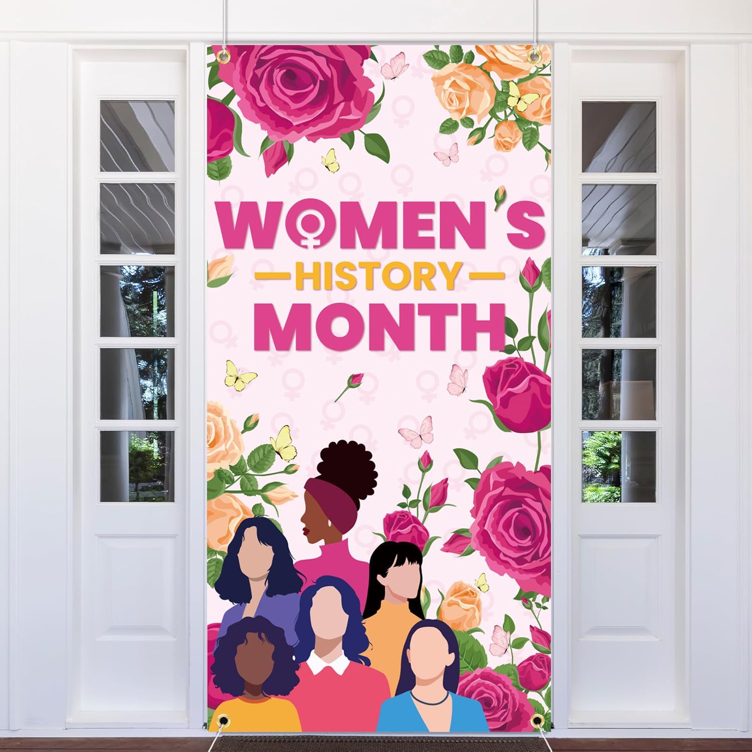 Amazon.com: Womens History Month Decorations Door Cover Women's History ...