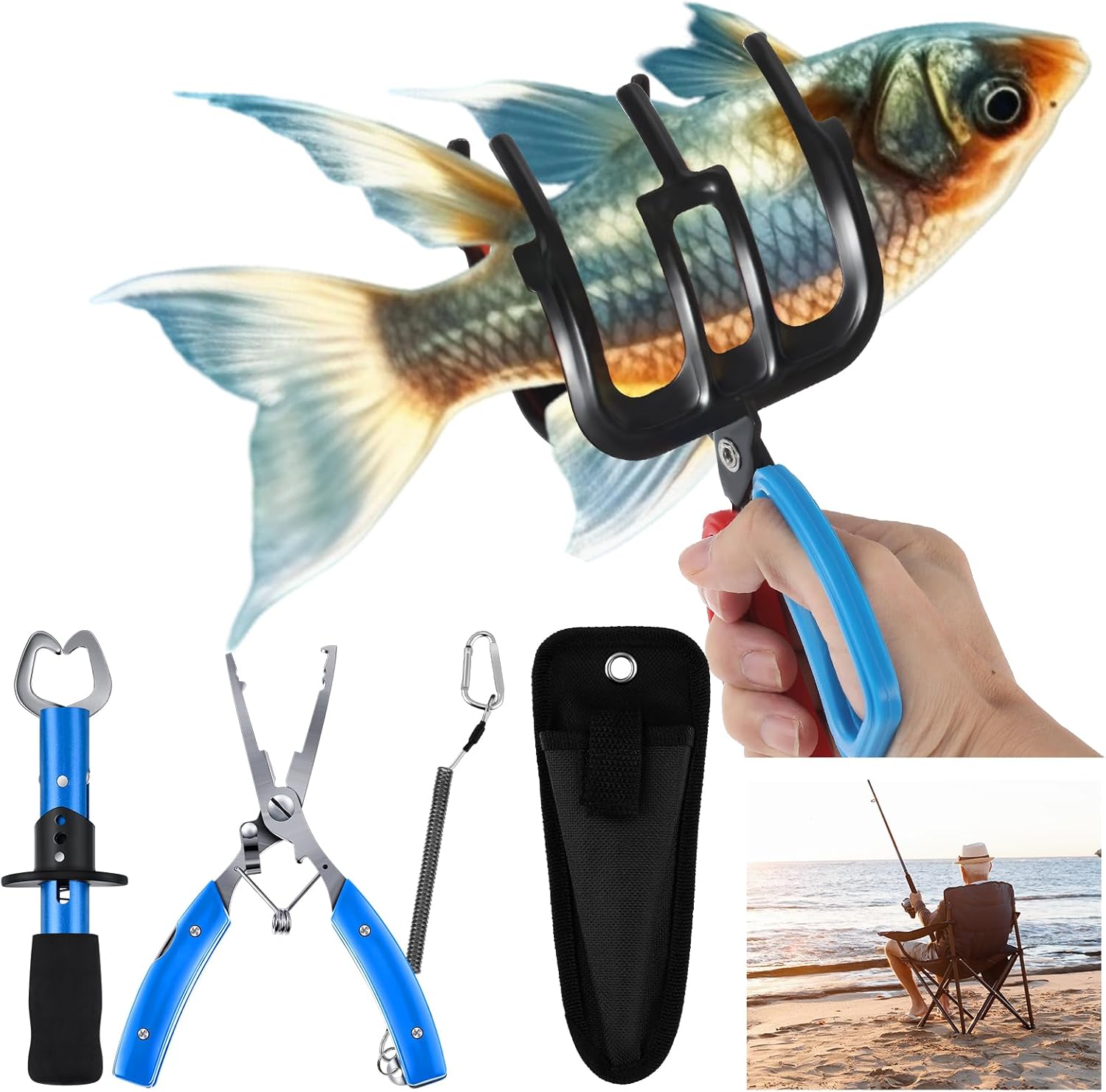 Amazon.com: VercanMonth Fishing Tool Kit Fishing Pliers Fish Claw ...