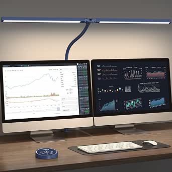 Pzloz Led Desk Lamps for Office: Architect Table Lamp with Clamp Double ...