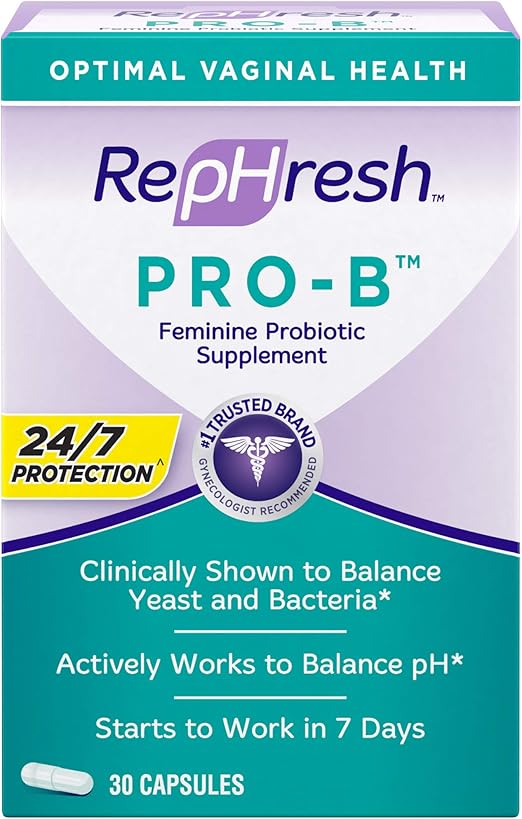 RepHresh Pro-B Probiotic Feminine Supplement, 30 Oral Capsules : Amazon ...