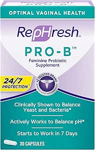 RepHresh Pro-B Probiotic Feminine Supplement, 30 Oral Capsules : Amazon ...