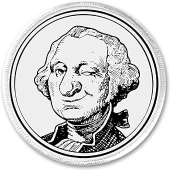 Amazon.com: George Washington Winking 3" Sew On Patch Wink Cute Funny ...