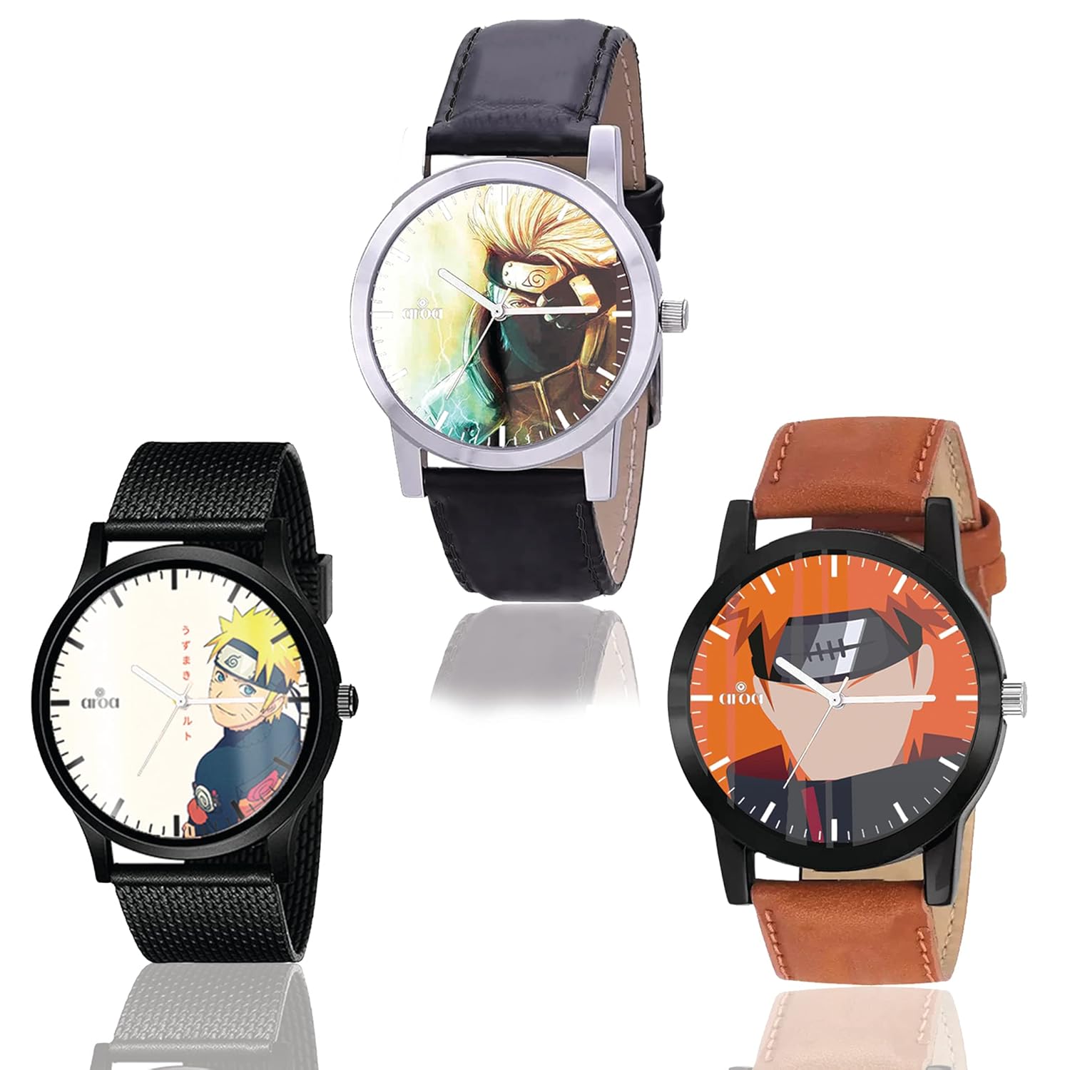 Buy AROA Watch New Watch Combo for Naruto Fan Analog Type Pack of 3 ...