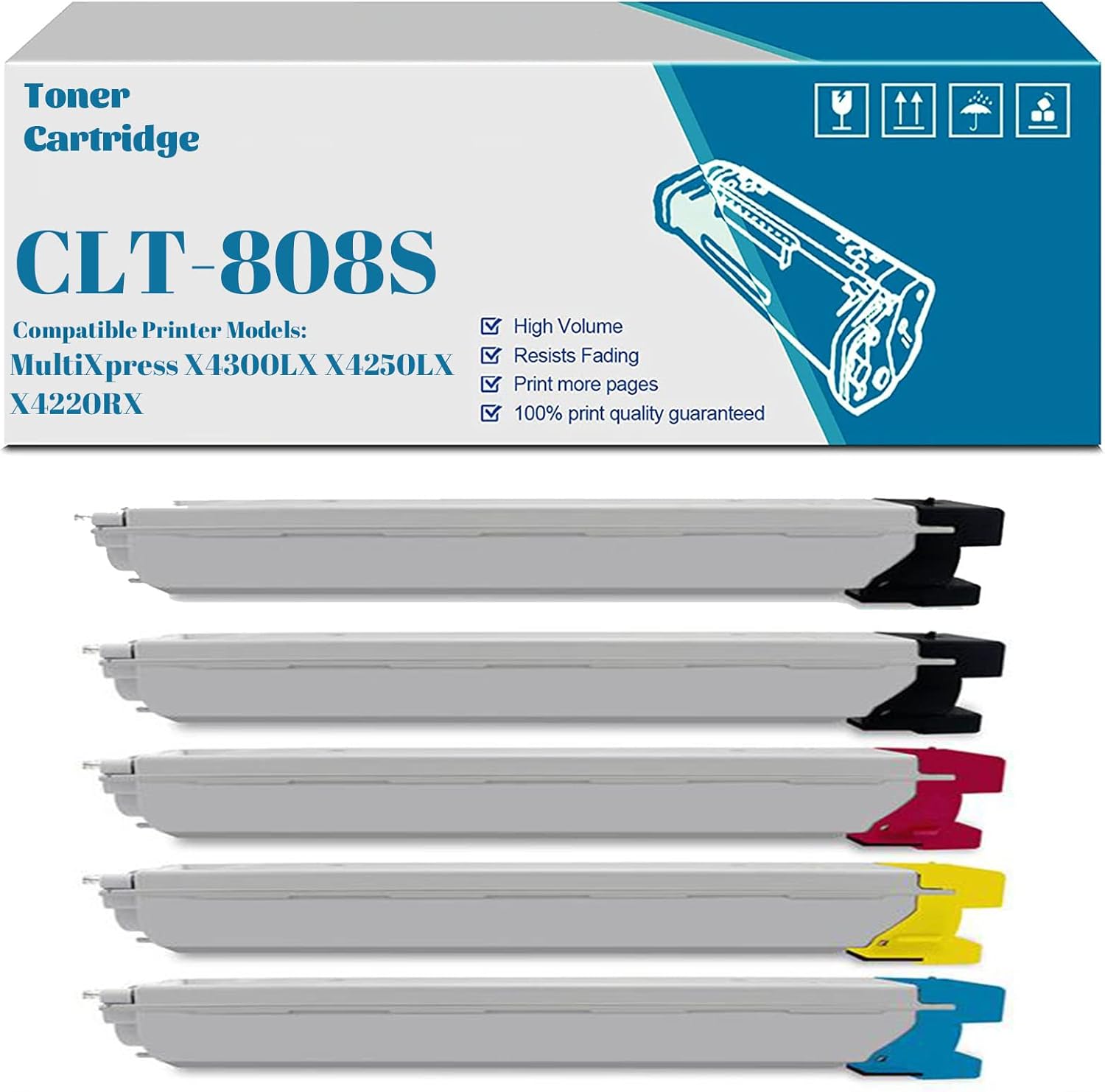 Amazon.com: KIYOR Compatible Toner Cartridge Replacement for Samsung CLT-K808S CLT-C808S CLT ...